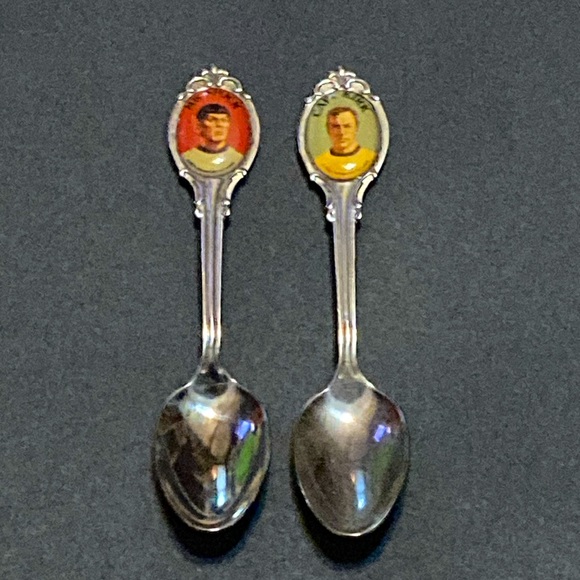 Vintage | Other | Star Trek Collectible Spoons Mr Spock And Capt Kirk ...